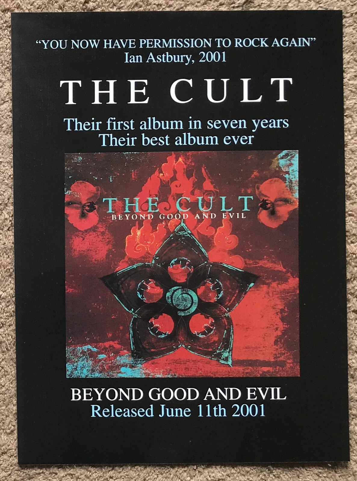 THE CULT - BEYOND GOOD AND EVIL 2001 Full page UK magazine ad | eBay