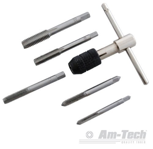 NEW 6PC HEAVY DUTY ALLOY STEEL TAP WRENCH SET T HANDLE BITS SETS M5 M6 ...