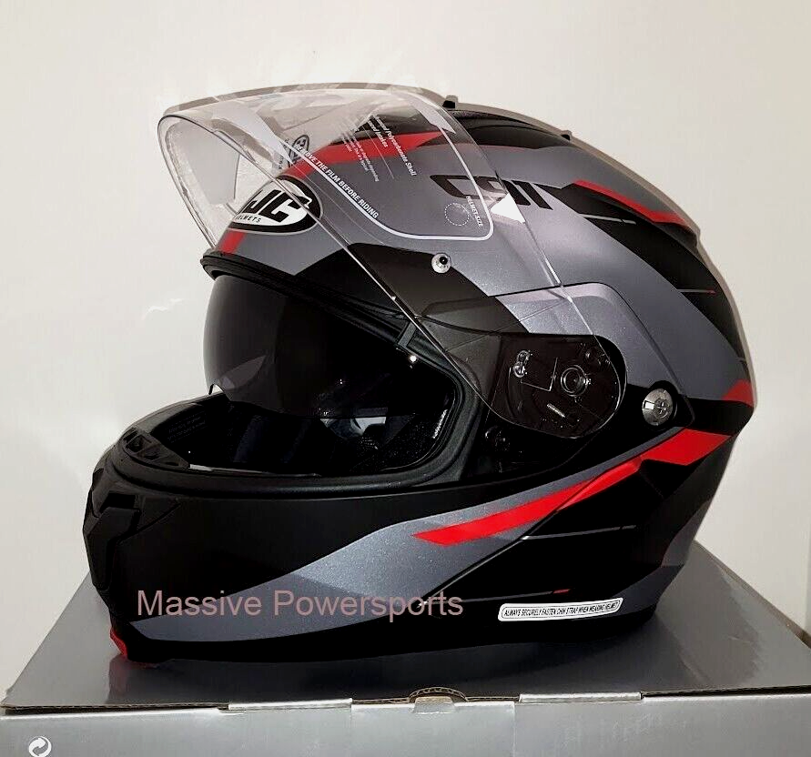 HJC C91 Modular Sunscreen Motorcycle Helmet Karan Red XS S M L XL 2X 3X ...