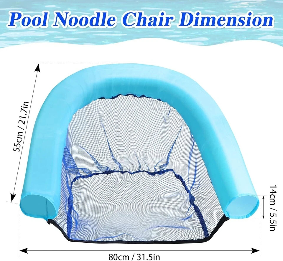 2 Pack Swimming Pool Noodle Floating Mesh Chair for Adults Pool Float ...