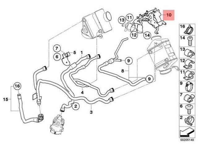 BMW 17117589477 Genuine OEM Factory Original Mount Bracket for sale ...