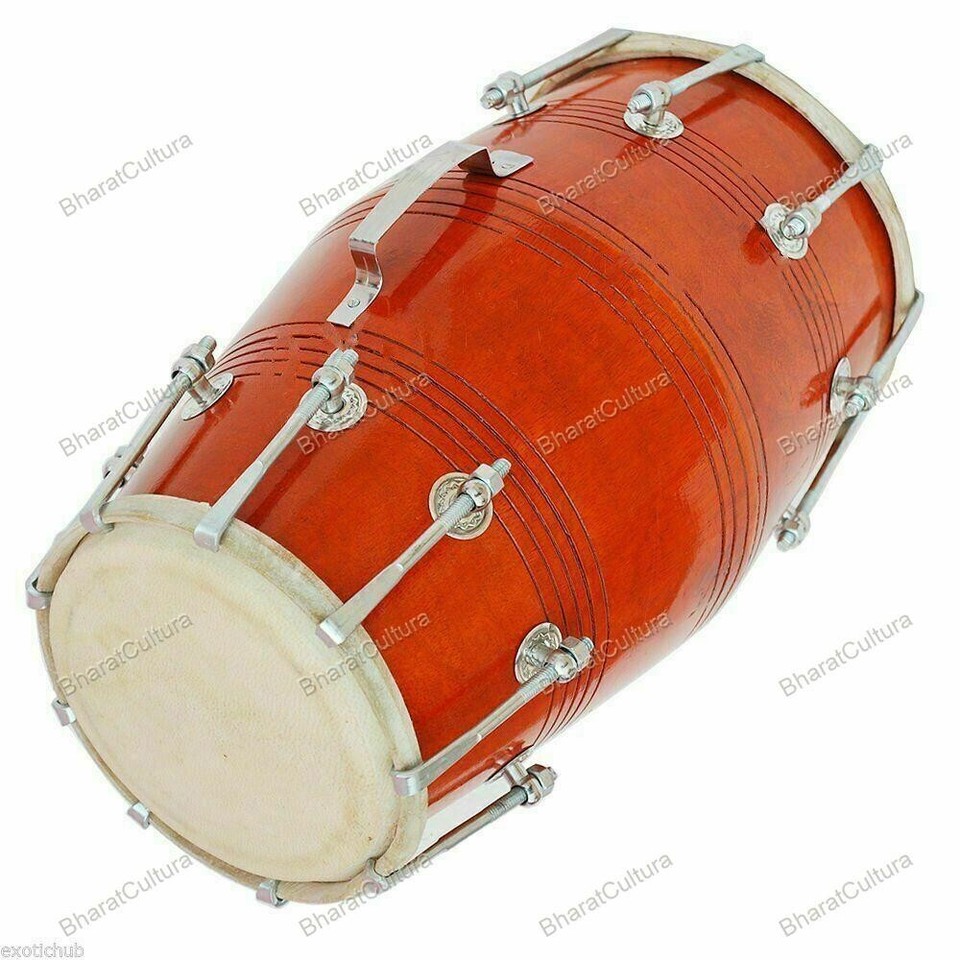 Wedding Kirtan Dholak/Dholki Musical Instrument Nut N Bolt With Cover ...