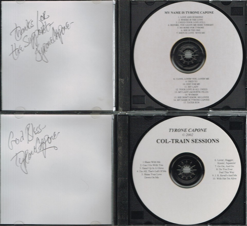 *2 RARE SIGNED PRIVATE PRESSINGS* Tyrone Capone - My Name Is/Col-Train ...