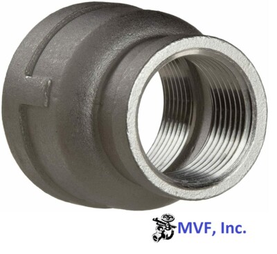1" X 3/4" 150 Female NPT Bell Reducer Coupling 304 Stainless Steel ...