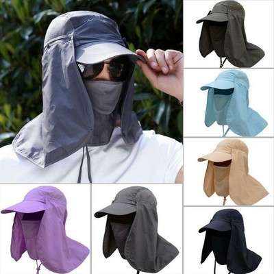 Men's Women's Sun UV Protection Cap Hat Neck Face Cover Mask for ...