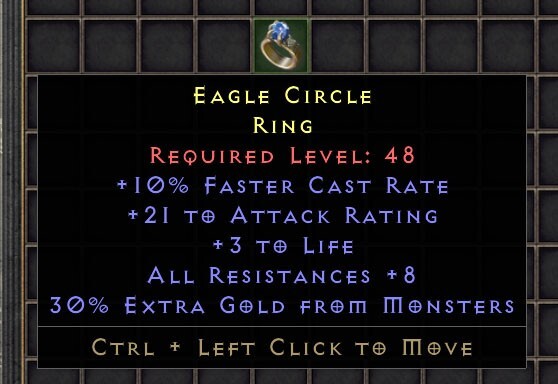 Diablo 2 Resurrected D2R NON-LADDER 10% FCR All Res Extra Gold Rare ...