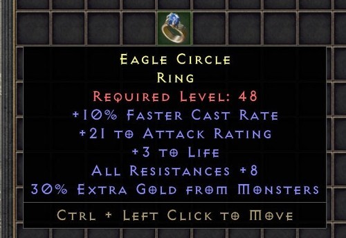 Diablo 2 Resurrected D2R NON-LADDER 10% FCR All Res Extra Gold Rare ...