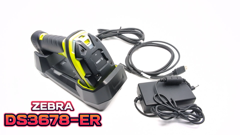 Zebra DS3678-ER3U4212SVW Wireless Bluetooth Long Range 2D/1D Barcode ...