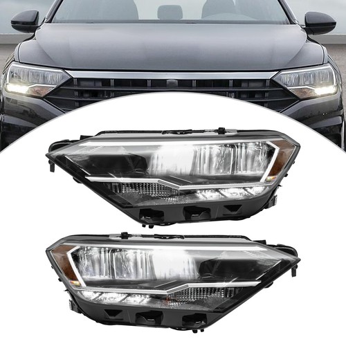 For Volkswagen VW Jetta 2019 2020-2023 Pair LED DRL Black Headlights LH ...