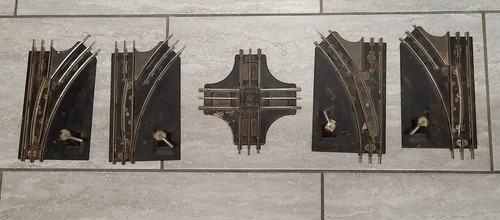 5 Vintage 1940s 3-Rail Marx Train Switches X 4 (2 Left & 2 Right ...