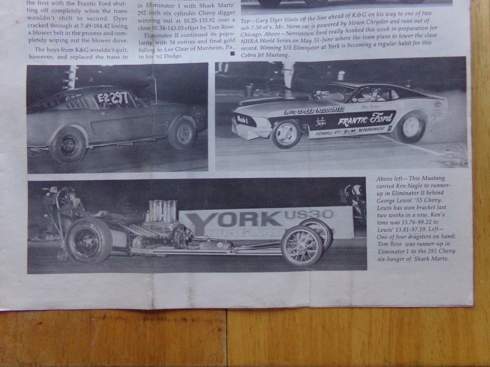 1969 YORK US30 DRAGWAY NEWSLETTER-"Jungle Jim"-Mr. Norm-"FRANTIC Ford ...