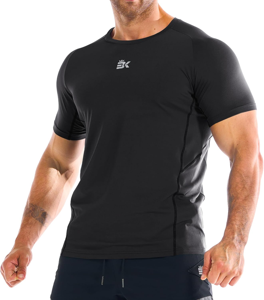 BROKIG Men'S Gym Sports T-Shirts, Underarm Muscle Running Shirt Fitting ...
