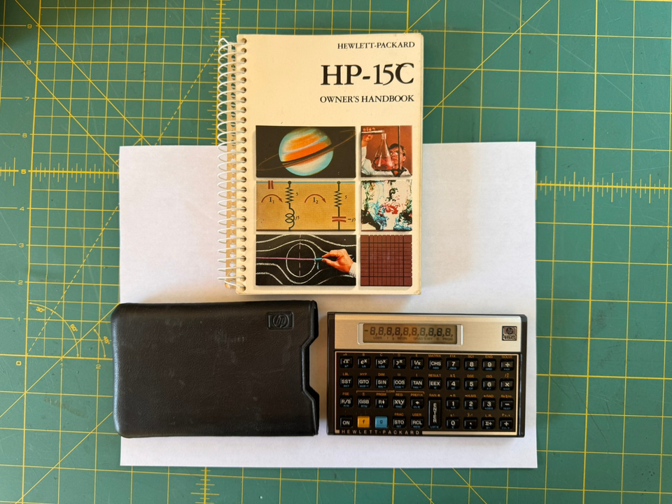 VTG Hewlett-Packard HP 15C Scientific Calculator W/Case & Manual TESTED ...