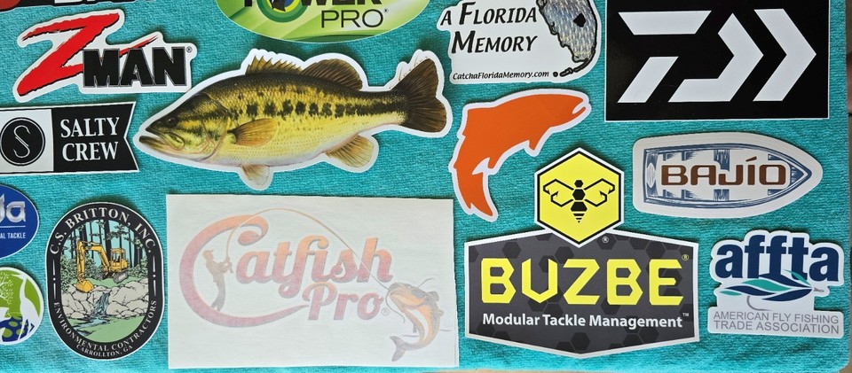 34+ - DIFFERENT & AUTHENTIC - SPORT FISHING DECALS LOT - OFFSHORE VINYL ...