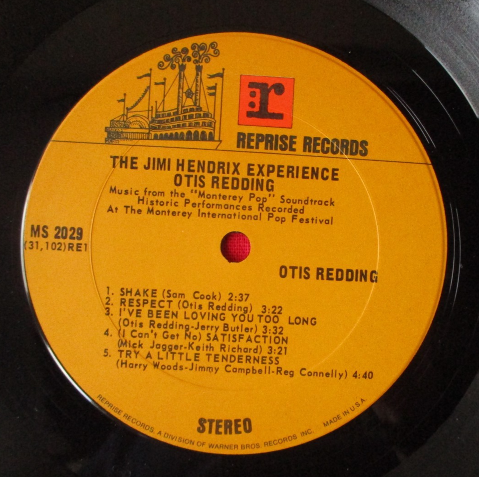 OTIS REDDING/JIMI HENDRIX Monterey Pop Festival LP (1970) orig CLEAN IN ...