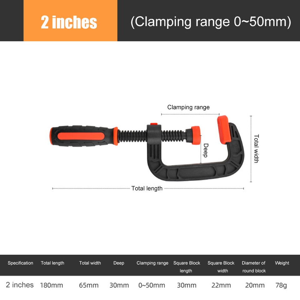 Quick Release Plastic G Type Strong Clamp for Woodwork C Clamping ...