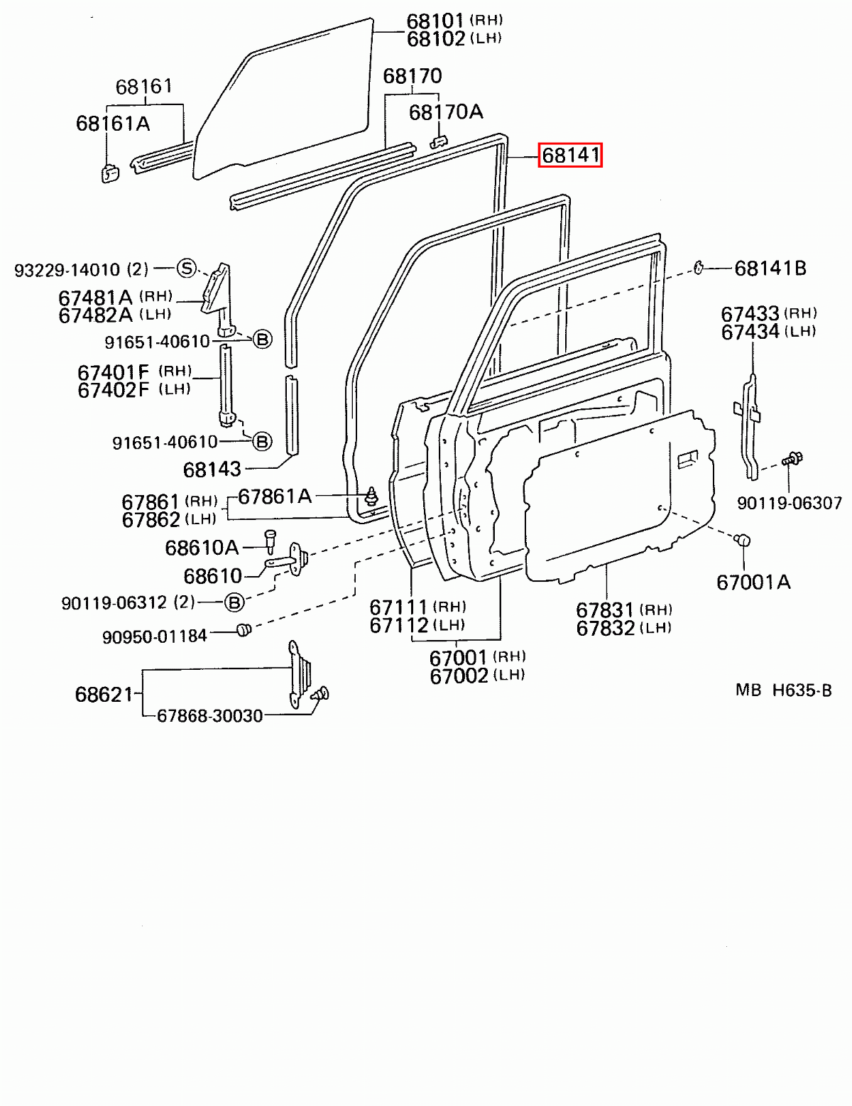 Genuine LandCruiser 79 78 75 70 Series Front Door Window Bailey Channel ...