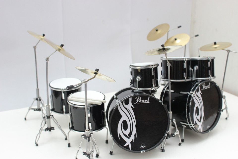 Miniature Drum Set Kit Pearl Joey Jordison Slipknot Drum Mini Replica 1 ...