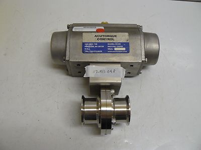 ACUTORQUE CONTROL SR-85 BUTTERFLY VALVE 2" TRI CLAMP STAINLESS STEEL ...