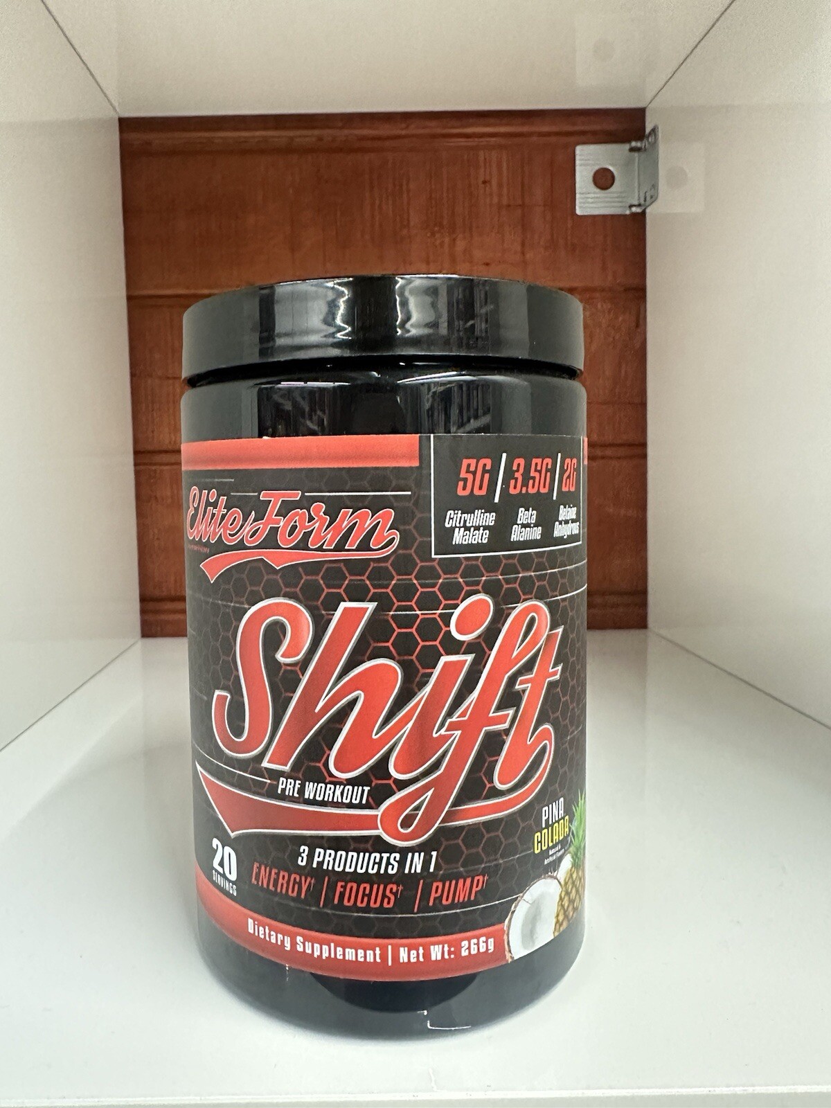 Elite Form Shift Pre Workout Flavor Pina Colada 3 In 1 Product Energy ...