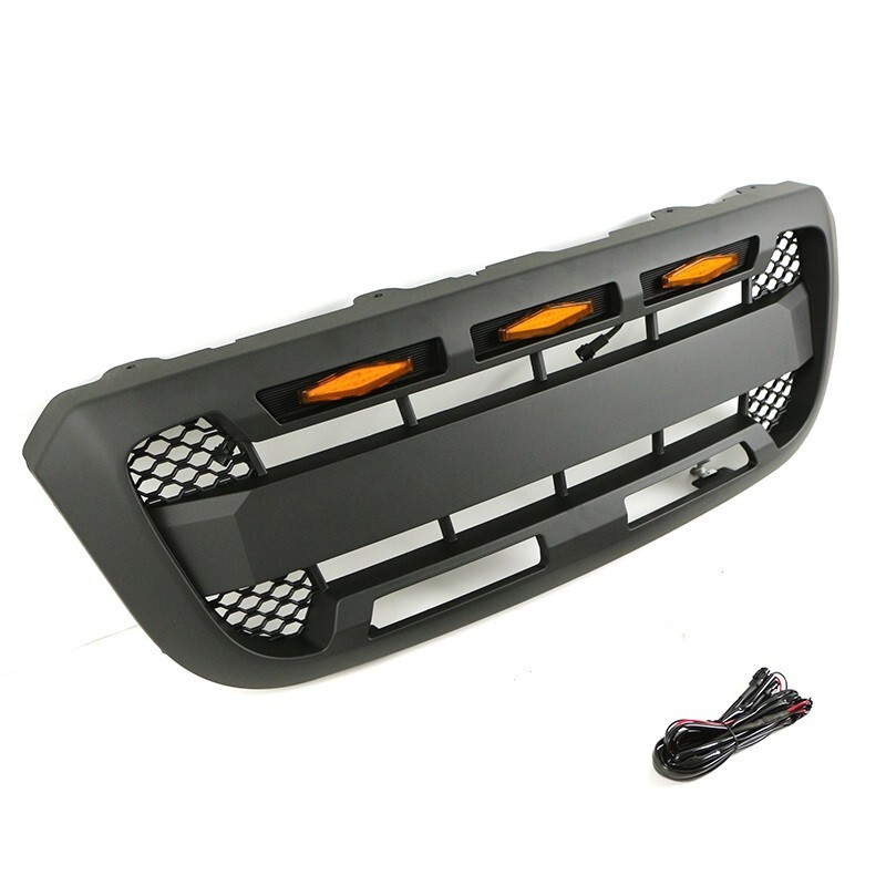 Matte Black Front Grille Fits For 2004 -2011 Ford Ranger Grille With ...