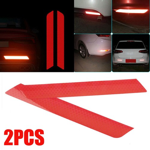 Red Reflector Decal Safety Warning Stickers Car Rim Reflective Strip ...