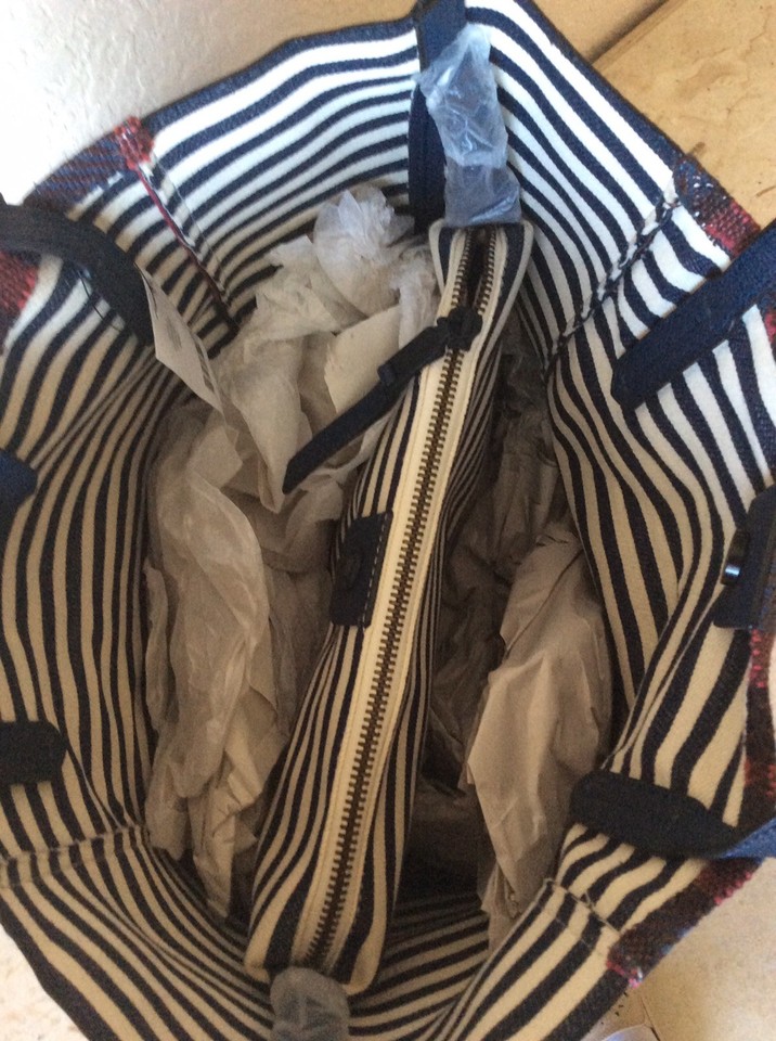 Splendid Womens Key West Faux Leather Pattern Tote Handbag Navy Extra ...