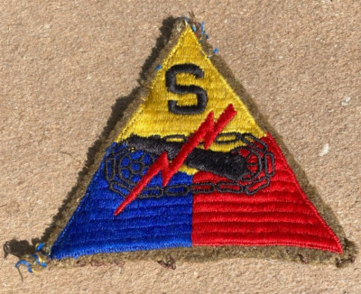 WW2 US Army Military Armored Tank Battalion Triangle Patch S School ...