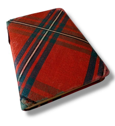 Red Tartan Plaid Tiny Book Stirling Castle Thistle Library Valentine ...