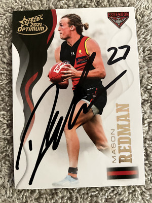 MASON REDMAN ESSENDON 2021 SELECT AUTOGRAPHED CARD | eBay