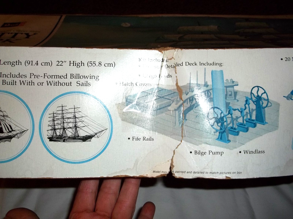 1974 Revell Clipper Ship Cutty Sark 1/96th scale plastic Model Kit H ...