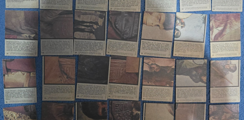 Planet of the Apes gum trade cards 1967 Apjac production | eBay UK