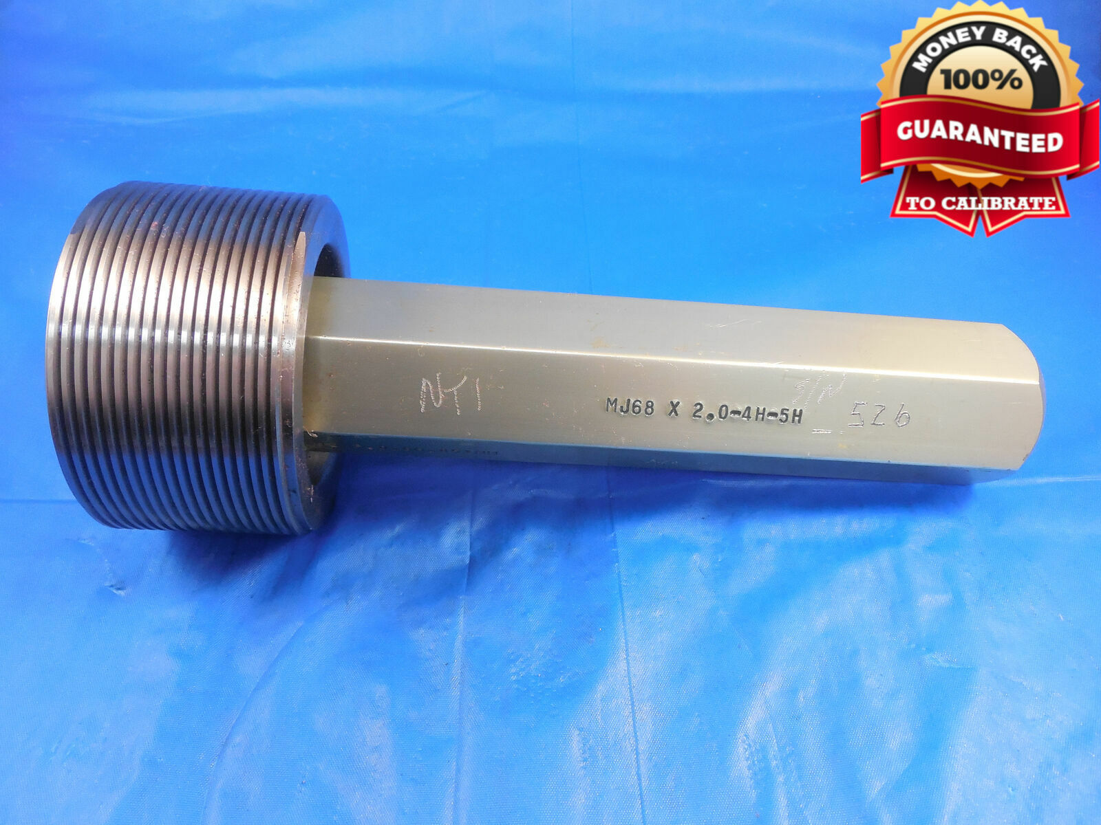MJ68 X 2 4H5H METRIC THREAD PLUG GAGE M68 2.0 NO GO ONLY P.D. = 66.851 ...