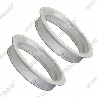 2 WHEEL RIM SPACER SPIGOT RINGS FOR ALUMINIUM RIMS WHITE - Ø 63.3 mm ...