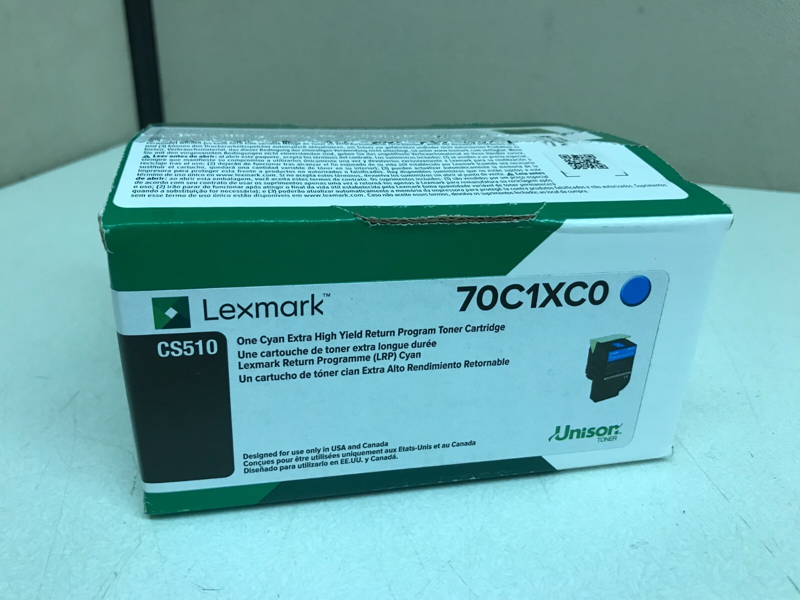Genuine Sealed Lexmark 70C1XC0 Cyan Toner Cartridge 701XC CS510 | eBay