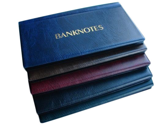 Pocket size Banknote ALBUM with 20 pages 8 x 17 cm Notes Folder Book ...