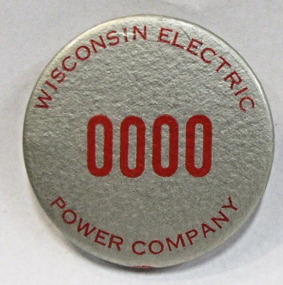 older WISCONSIN ELECTRIC POWER CO. employee badge pinback button | eBay