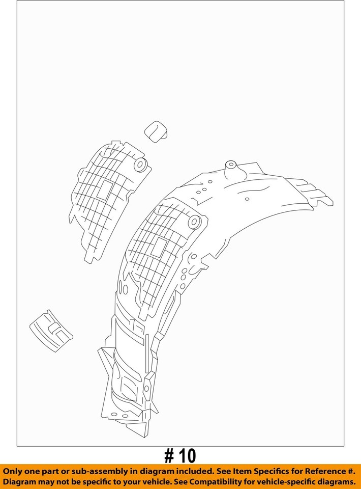 MERCEDES OEM 17-18 E400-Front Fender Liner Right 2386901603 | eBay