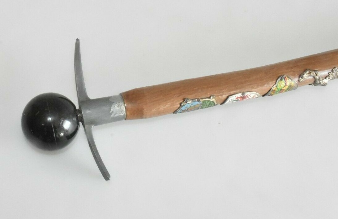 Holz Wanderstock Alt groß Gehstock Spazierstock Eispickel Stocknägel ...