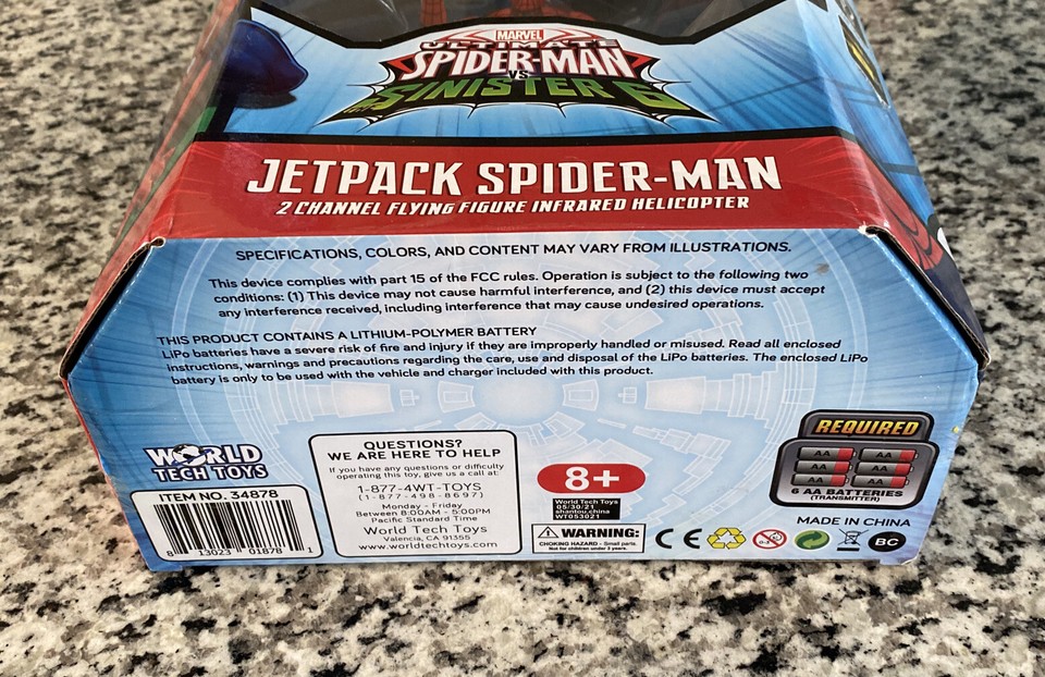 NEW Marvel Ultimate Spider Man VS SINISTER 6 Jetpack Flying Figure ...