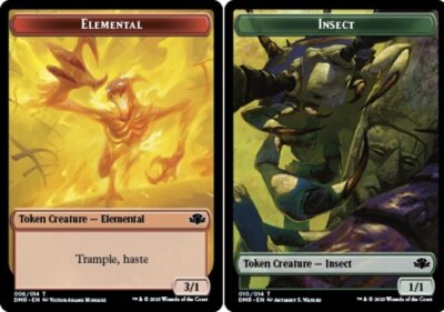 1x Elemental (006) // Insect (010) Token - Foil MTG Dominaria ...