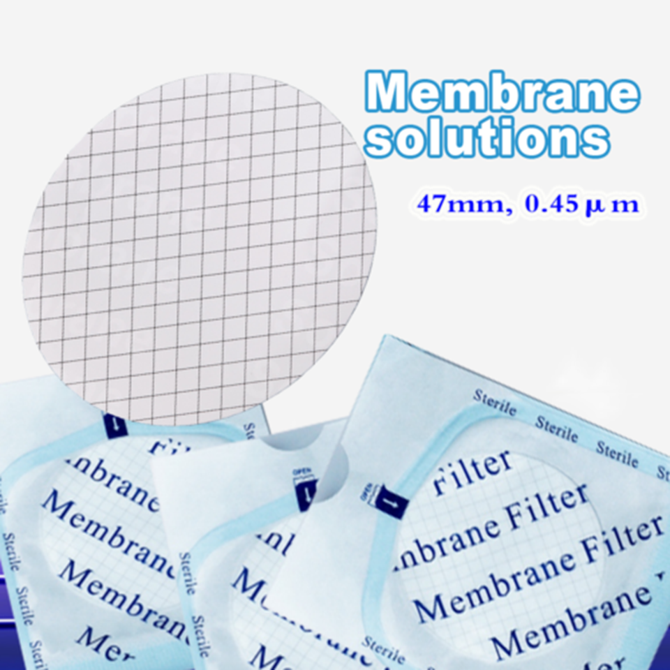 Sterile MCE Membrane Filters w/ Absorbent Pads Black Grid 47mm, 0.45um ...