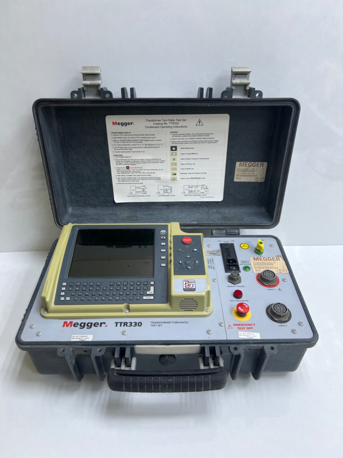 MEGGER TTR330 TRANSFORMER TURN-RATIO TEST SET CAT.NO:TTR330-47 | eBay