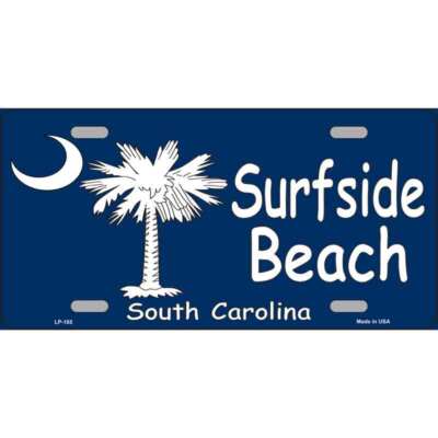 Surf Side Beach Metal Novelty License Plate Tag LP-185 | eBay