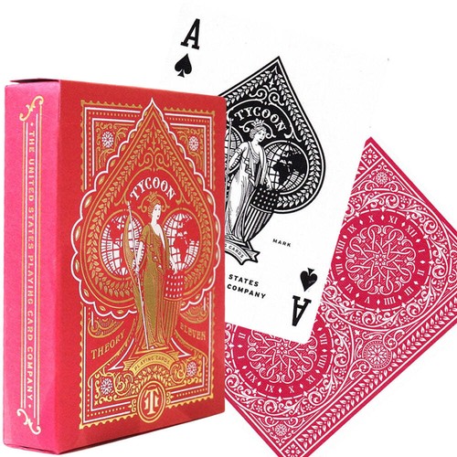 TYCOON RED THEORY 11 PLAYING CARDS DECK GOLD MAGIC TRICKS SEALED USA ...