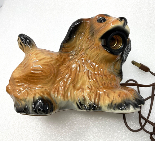 Hankscraft Cocker Spaniel Dog TV Lamp Night Light MCM Kitsch Vintage ...