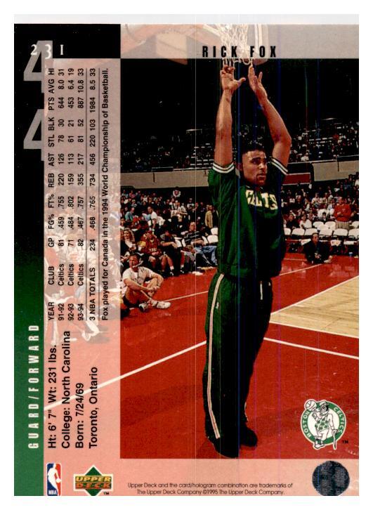 1994-95 Upper Deck #231 Rick Fox Boston Celtics | eBay