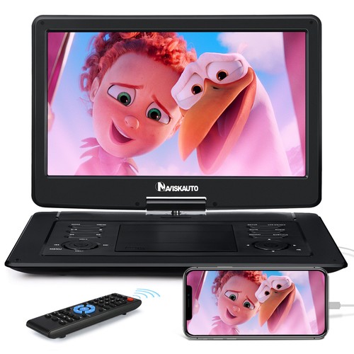 19" Full HD Portable DVD Player w/15.6" Screen 1600x900 HDMI 6 Hours ...