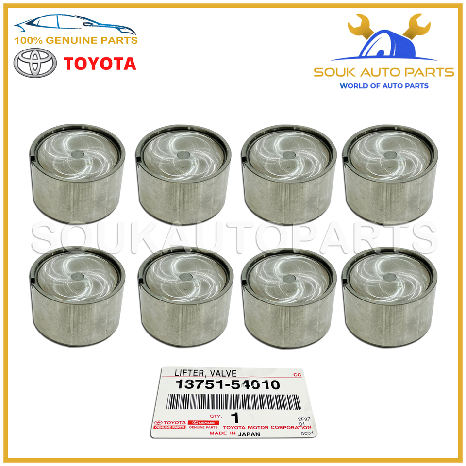 13751-54010 Genuine Toyota LIFTER, VALVE (Set of 8 Pcs) | eBay