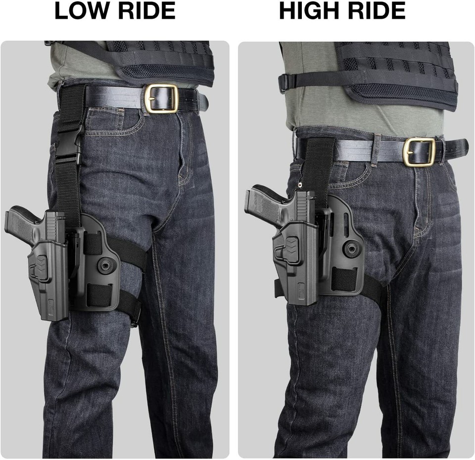 Gun&Flower Holster Drop Leg Holster for Colt 1911/Most 1911 5'' No Rail ...